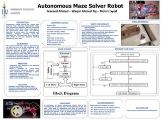 Maze Solver Robot Poster | PPTX