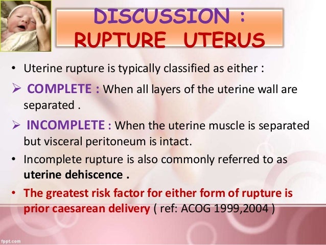 Complete Rupture Of Uterus