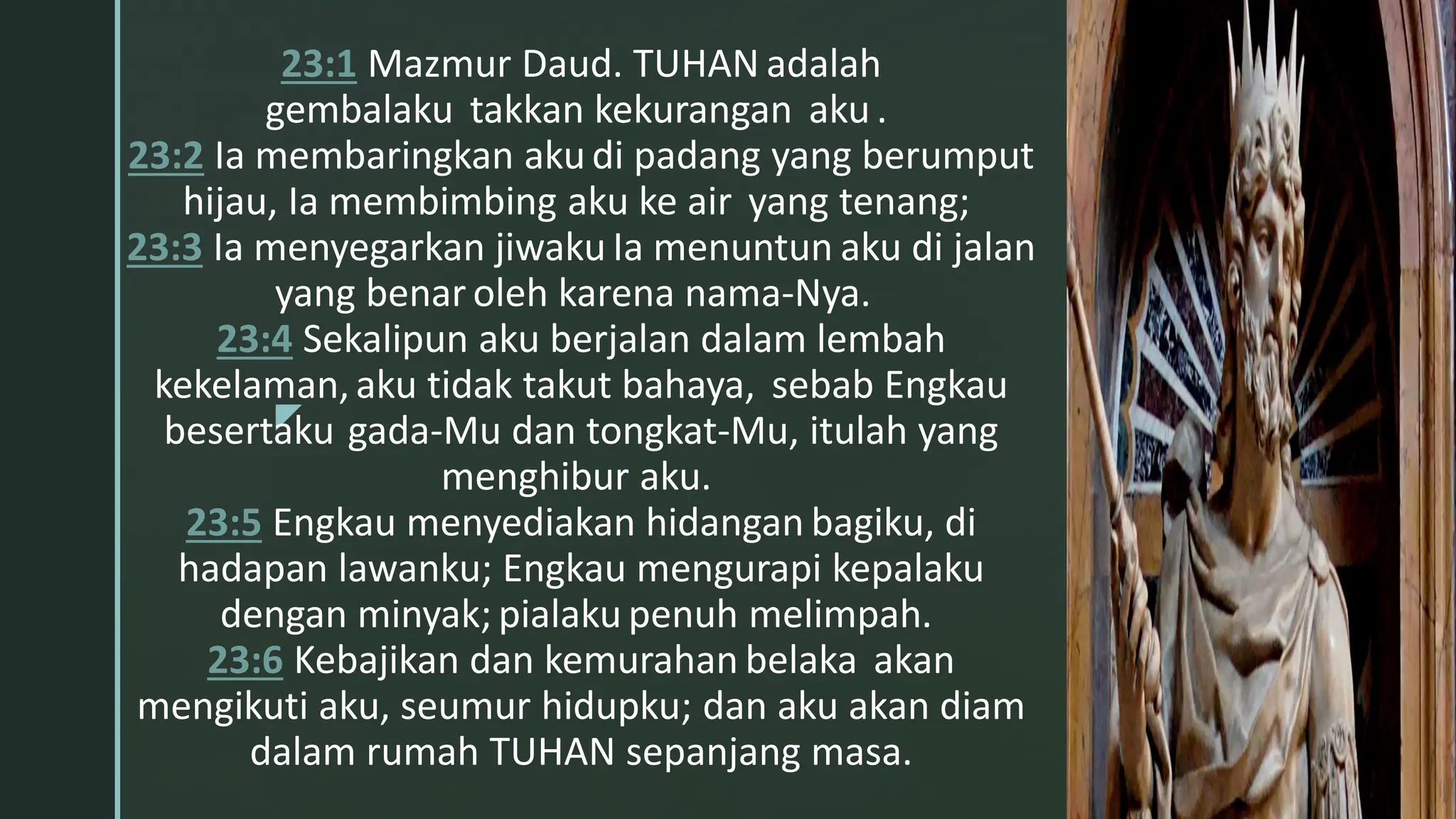 Mazmur 23 (Fase-fase kehidupan Raja Daud).pptx