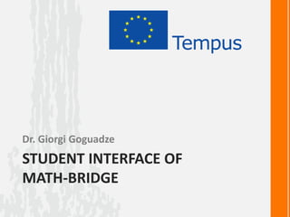 Math-Bridge Student Interface | PPTX