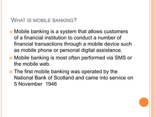 Mobile banking service | PPT