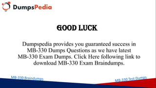 MB-330 Dumps Questions | PDF