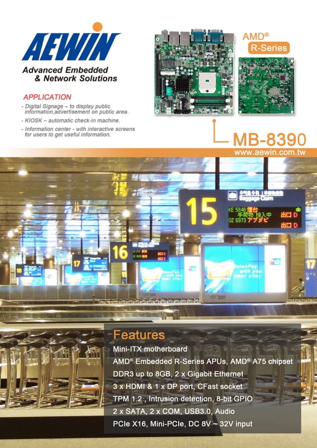 Mb 8390 digital signage-airport | PDF
