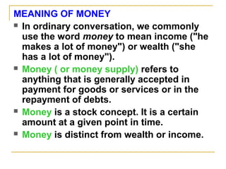 What is Money PPT