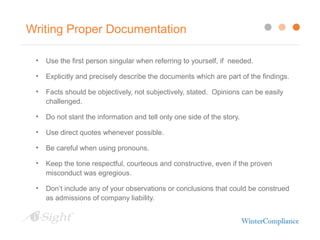 Documenting Your Workplace Investigation: Protect Your Case and Your ...