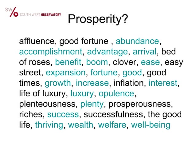 Martin Boddy - Getting the Measure of Prosperity | PPT