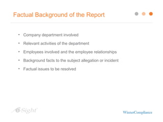 Investigation Report Writing: A Nuts and Bolts Approach | PPT