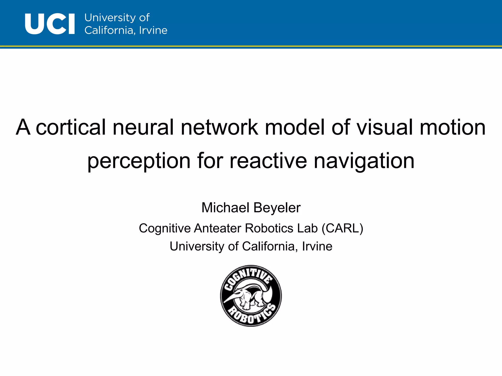 A cortical neural network model of visual motion perception for ...