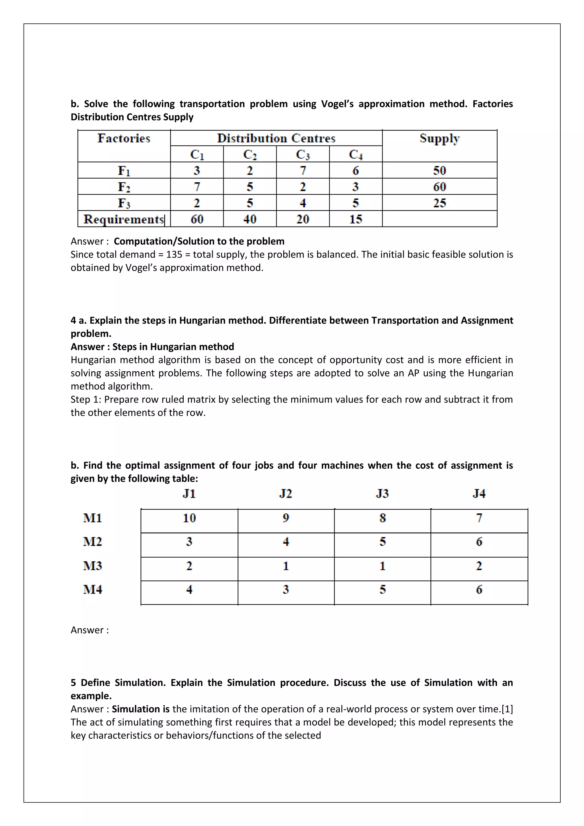 Mb0048 operations research | DOCX