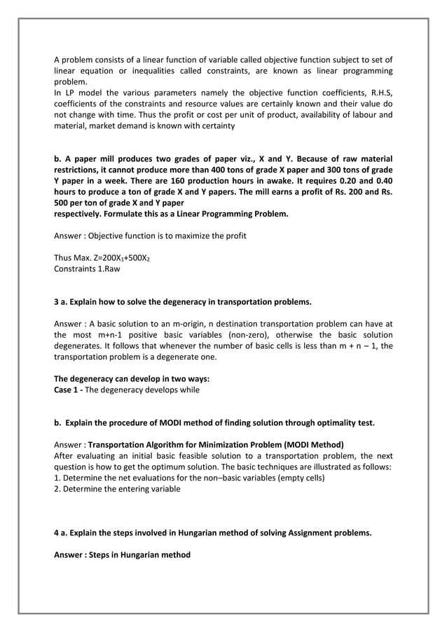 Mb0048 operations research | PDF