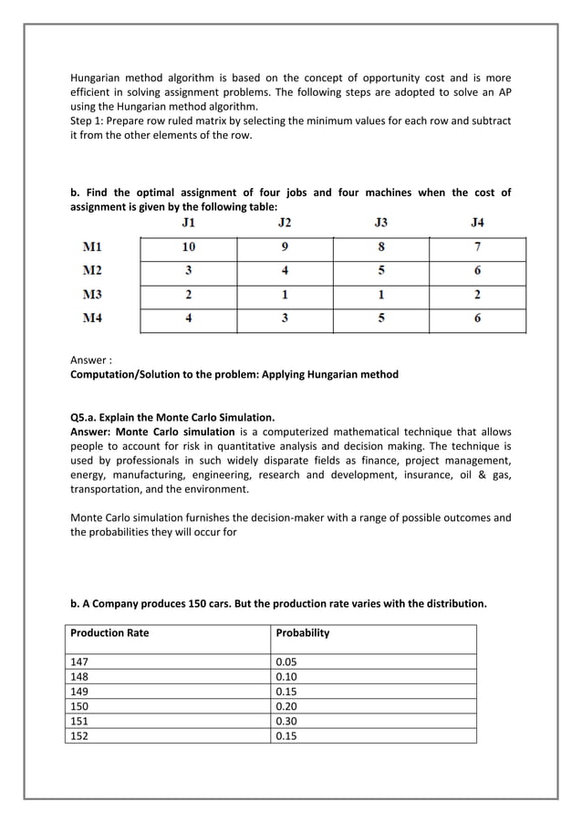 Mb0048 operations research | PDF