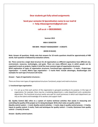 Mb0049 project management | PDF