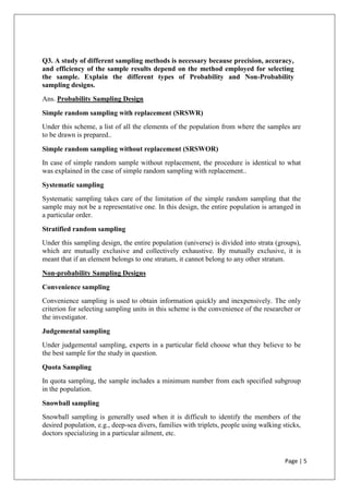 SUM sem 3 Mb0050 – research methodology | DOCX