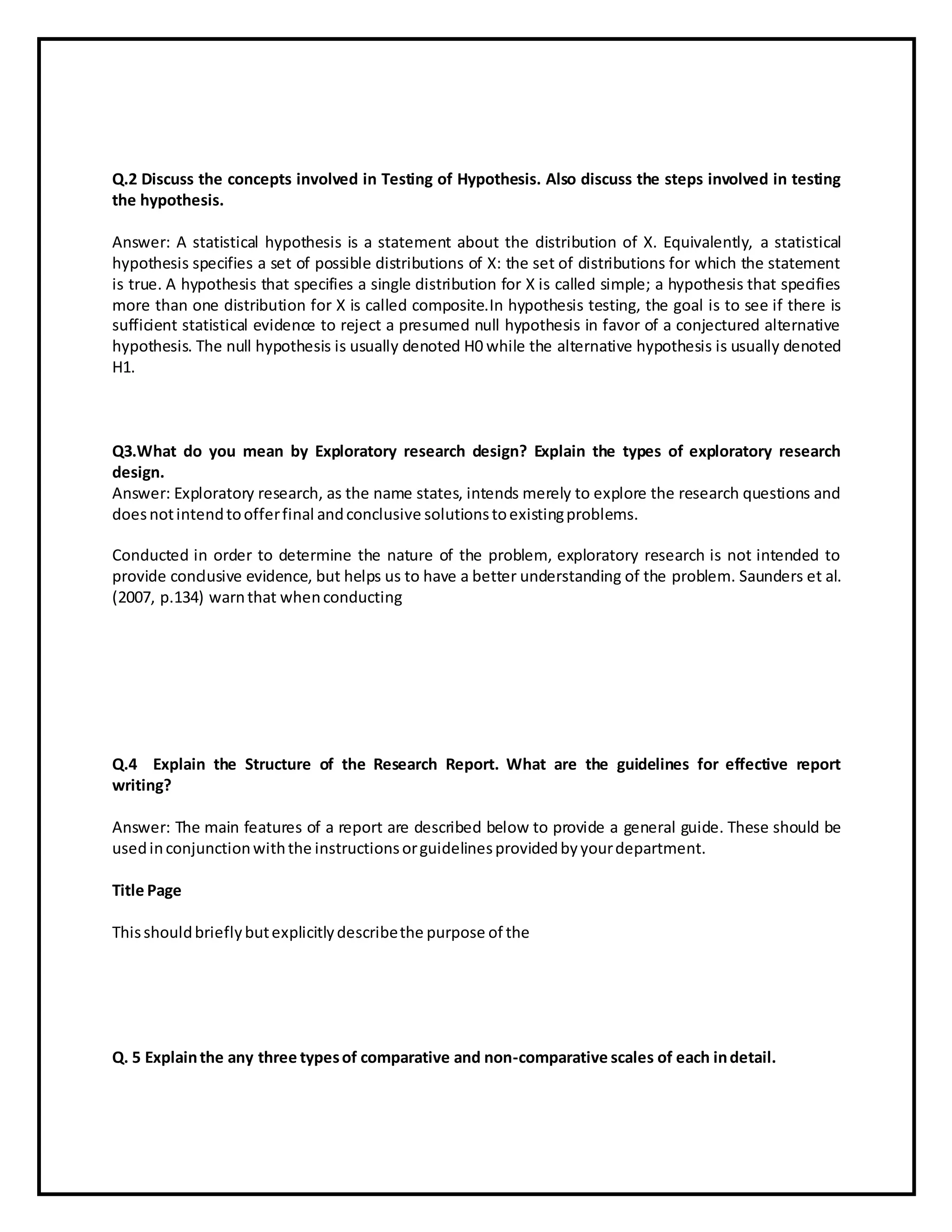 Mb0050 research methodology | DOCX