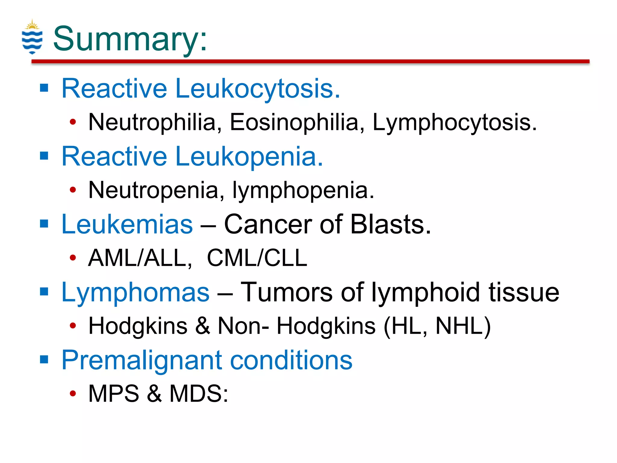Pathology of WBC Disorders | PPTX