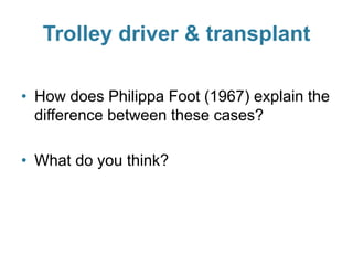 Judith Jarvis Thomson, "The Trolley Problem" (1985) | PPTX