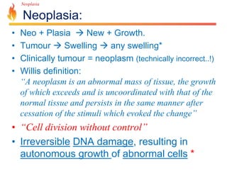 Pathology Lecture - Neoplasia | PPTX