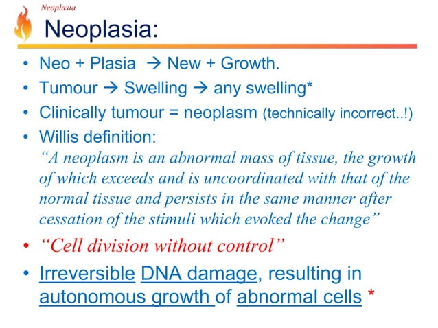 Pathology Lecture - Neoplasia | PPTX | Cancer | Diseases and Conditions