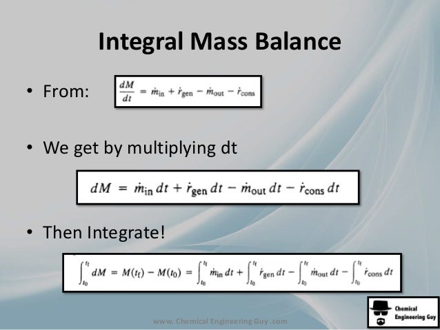 MB4 Mass Balance in Transient State