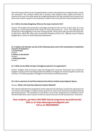 Mba 101 - accounting for managers | DOCX