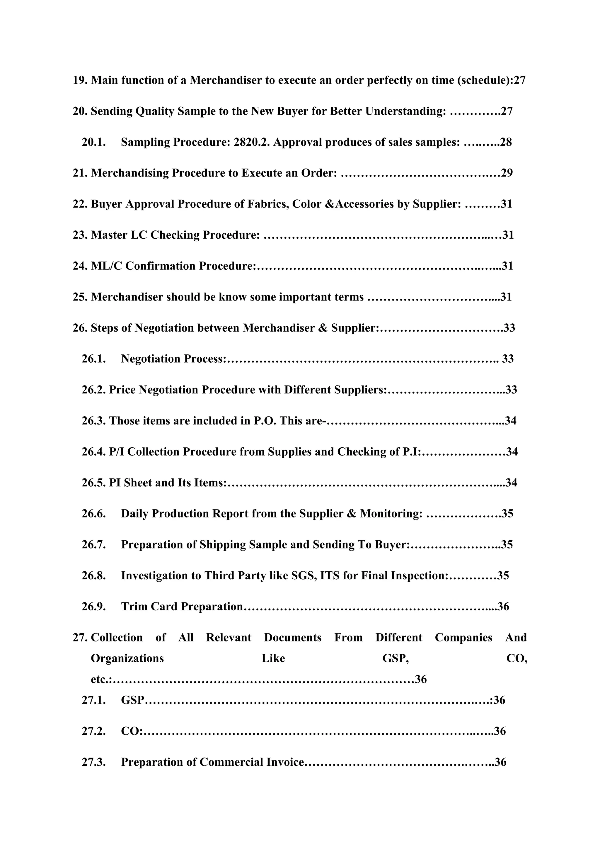 Proper Merchandising & Quality Management System in RMG Sector. | PDF