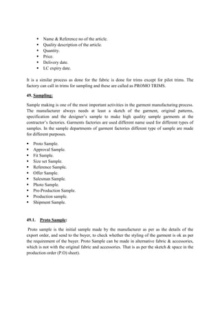 Proper Merchandising & Quality Management System in RMG Sector. | PDF