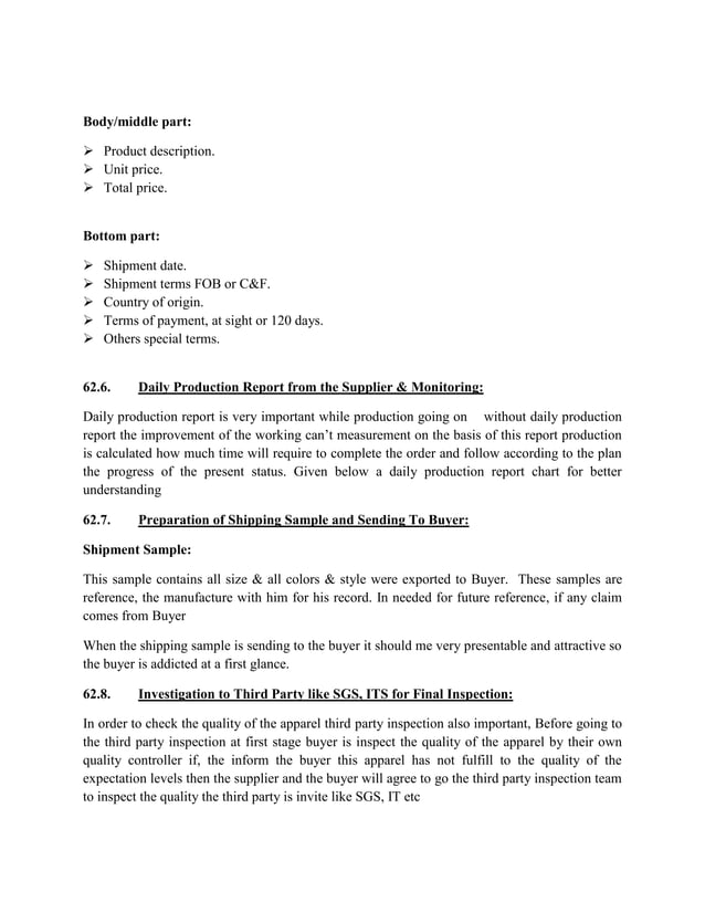 Proper Merchandising & Quality Management System in RMG Sector. | PDF