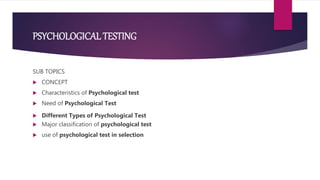 psychological test | PPTX