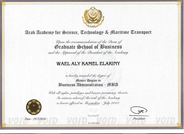 Mba aast-1-wael-july-2010-original-2 | PPT