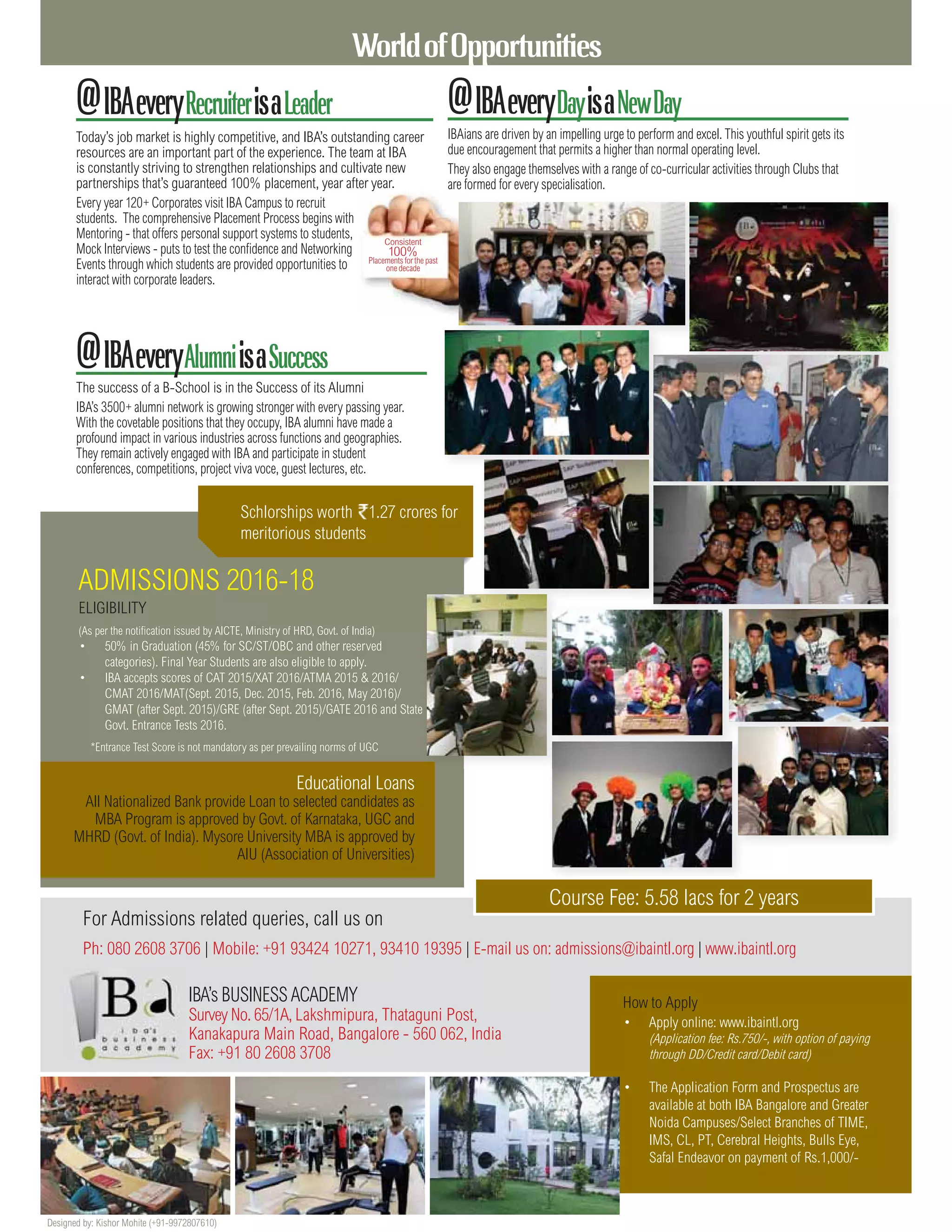 Mba admission brochure 2016-18 | PDF