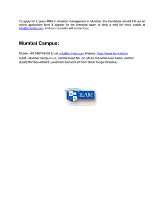 MBA Aviation in Mumbai | PDF