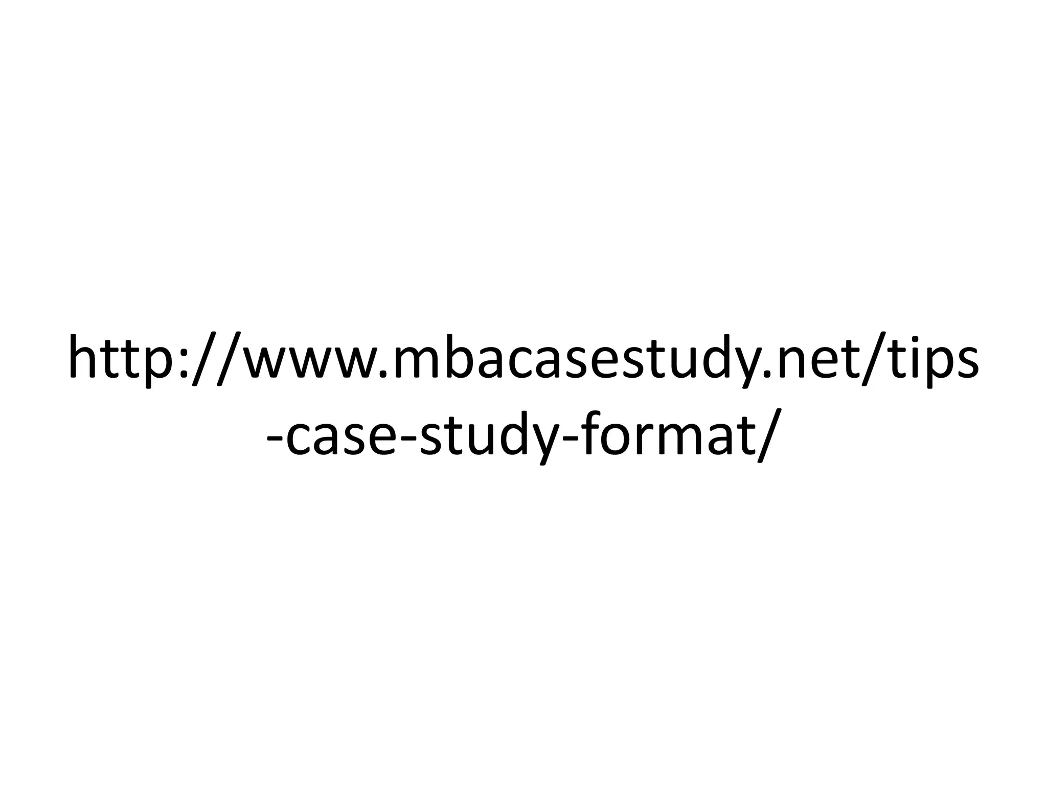 MBA Case Study | PPTX