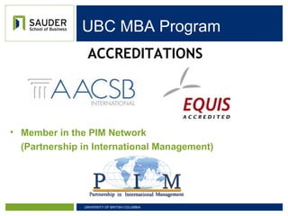 MBA Exchange - Sauder School of Business, UBC | PPT