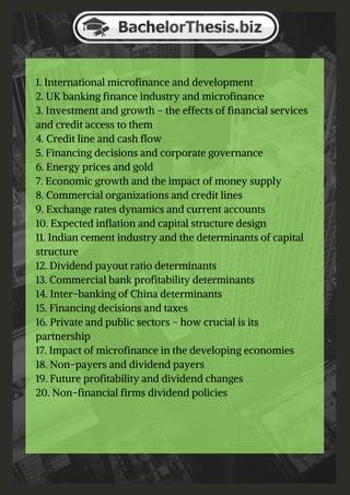 MBA Finance Thesis Topics | PDF
