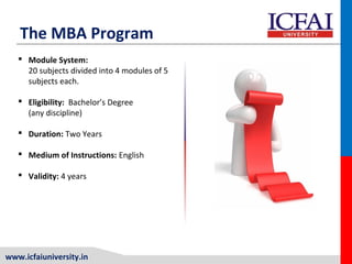 Mba icfai university | PPT