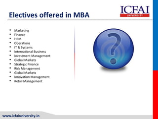 Mba icfai university | PPT