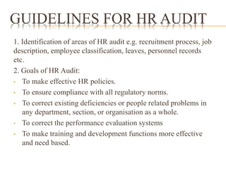 Mba ii hrm u-4.7 hr audit | PPT