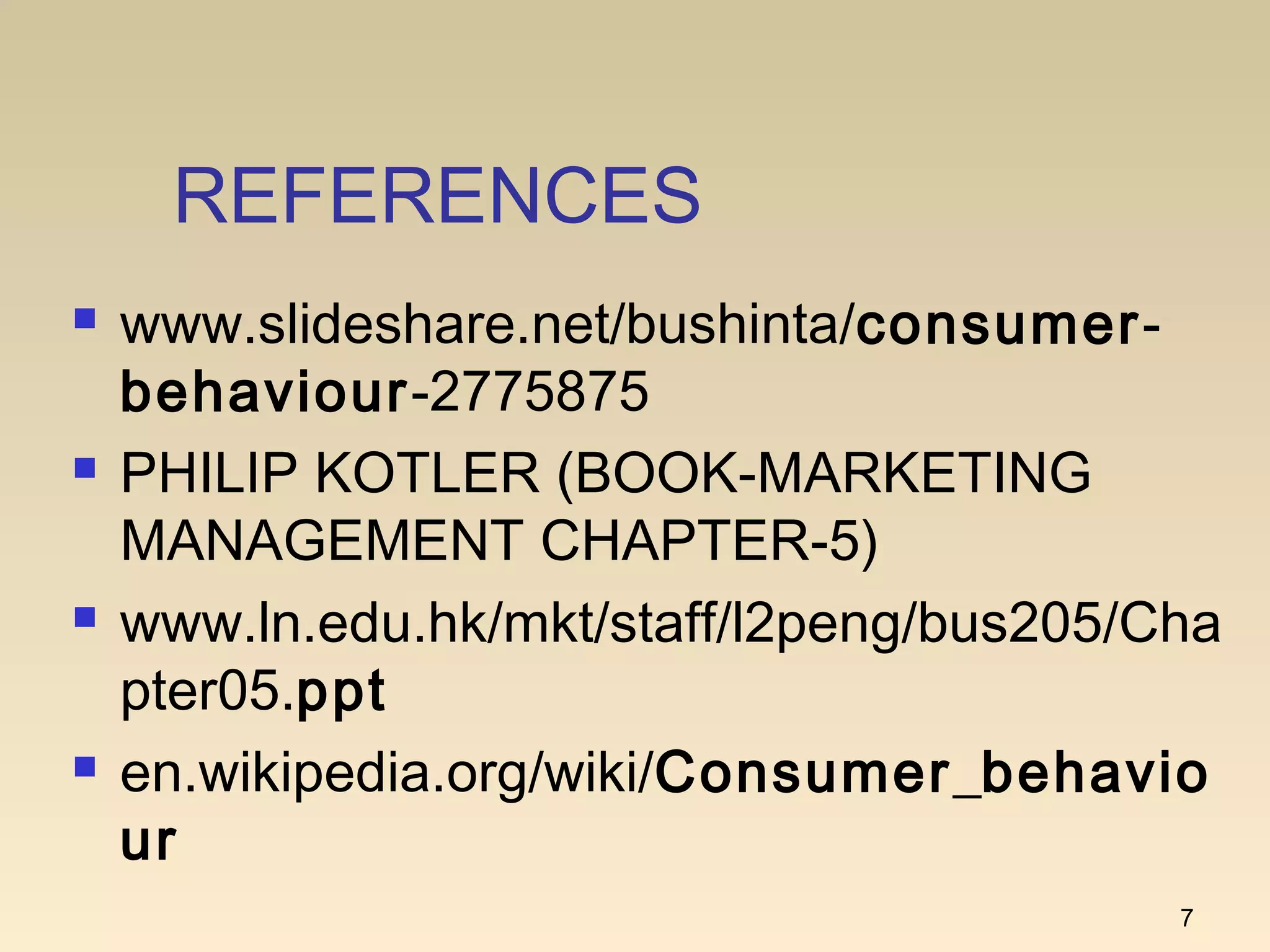 Mba i mm-1 u-3.2 consumer behaviour | PPT