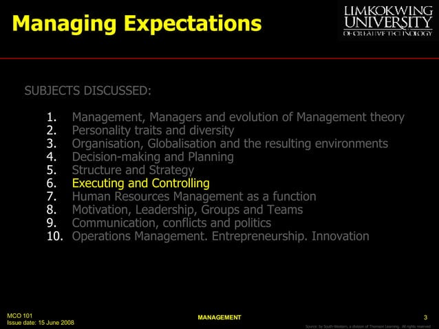 MCO 101 Unit 6 Lecture 5 | PPT