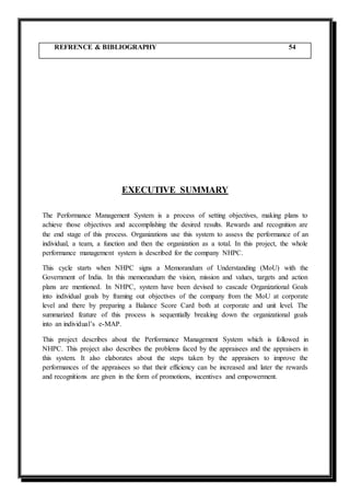 Mba project-sample-on-performance-management-system | DOCX