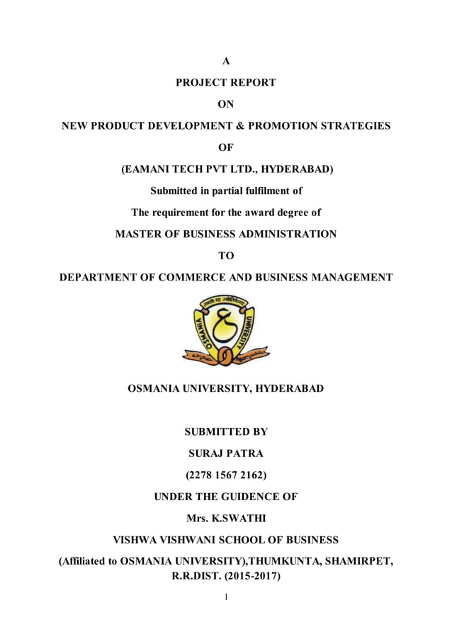 Project on New Product Development & its promotion | DOCX | Business Administration | Business