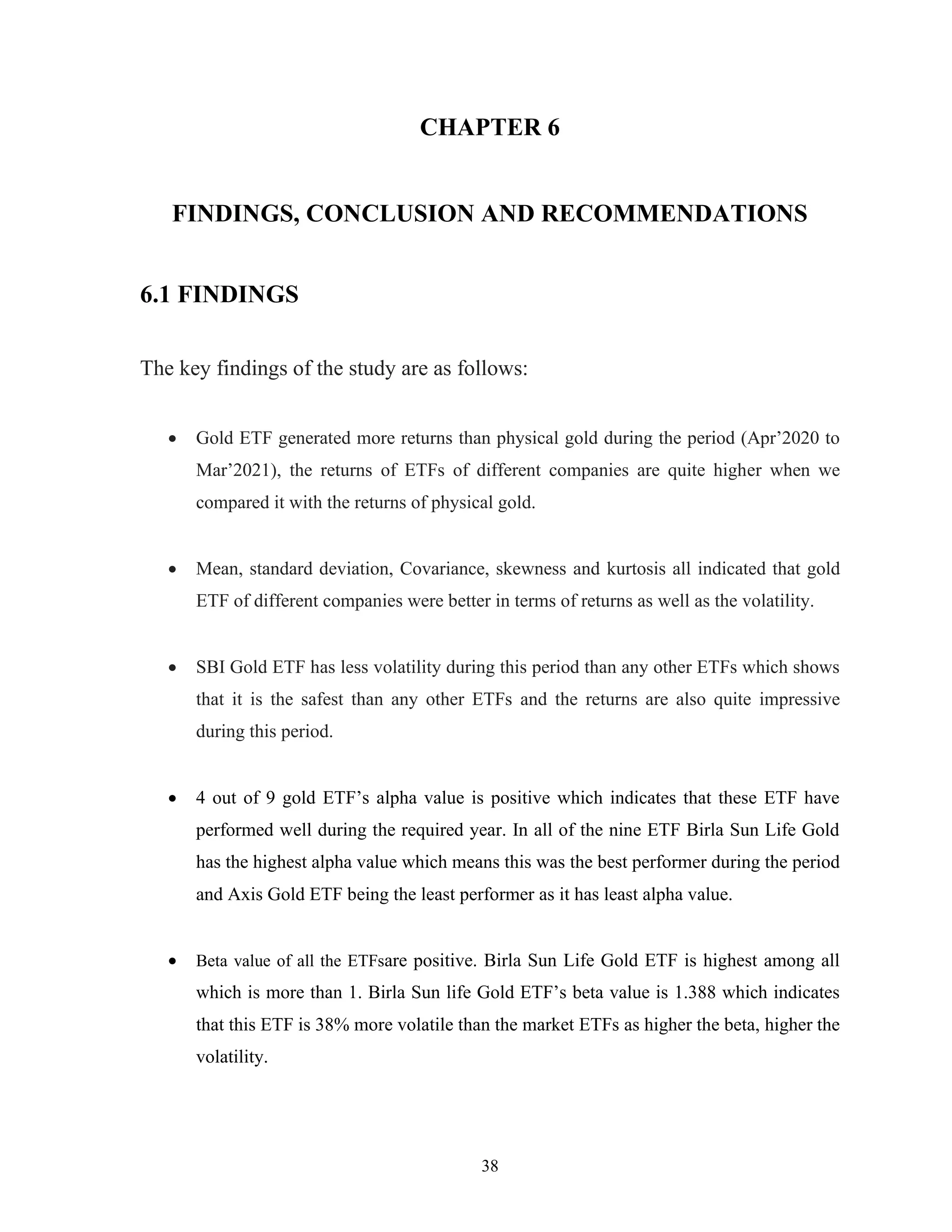 Returns of Physical Gold and Gold ETF's | PDF