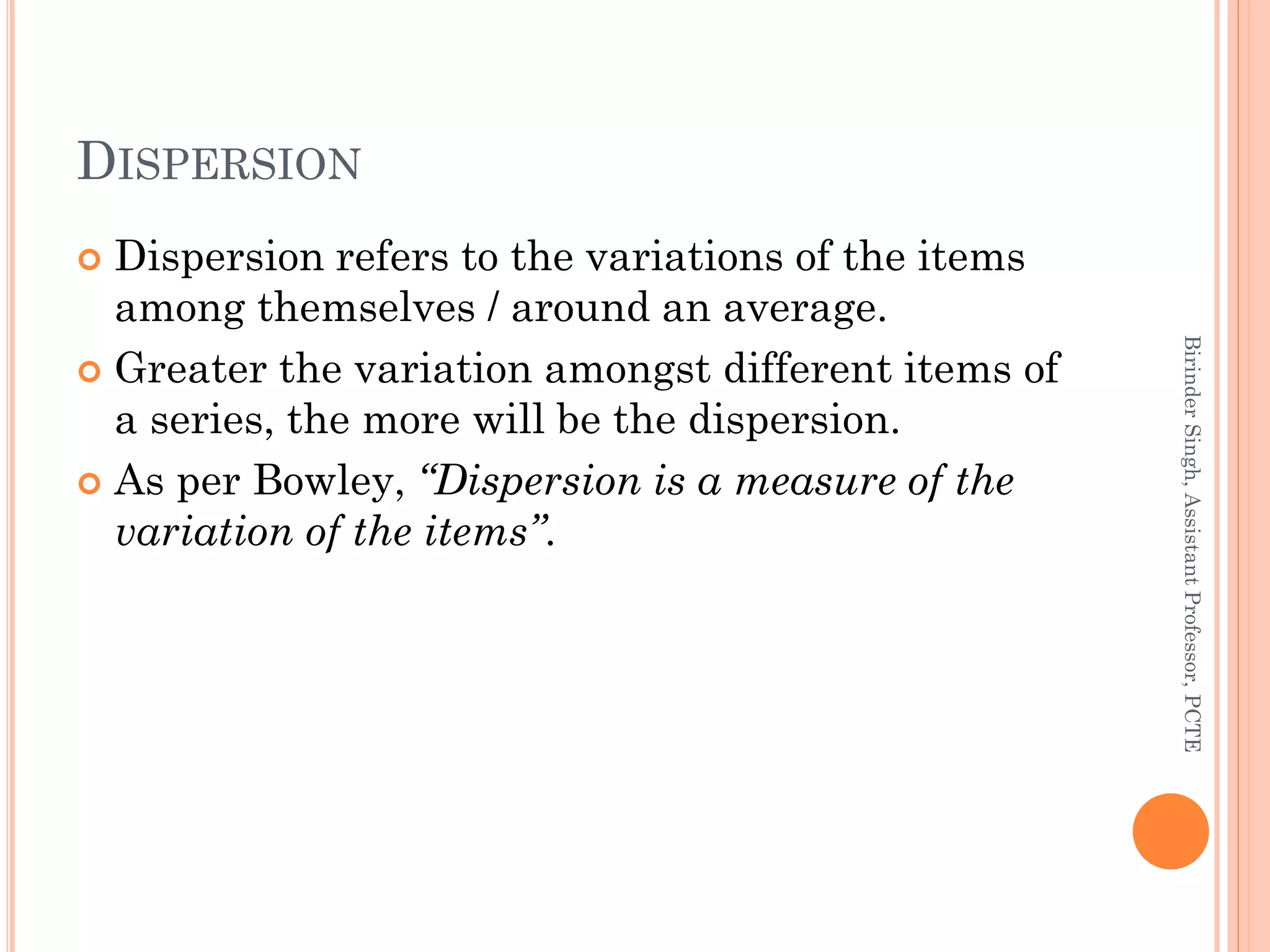 Measures of Dispersion | PDF