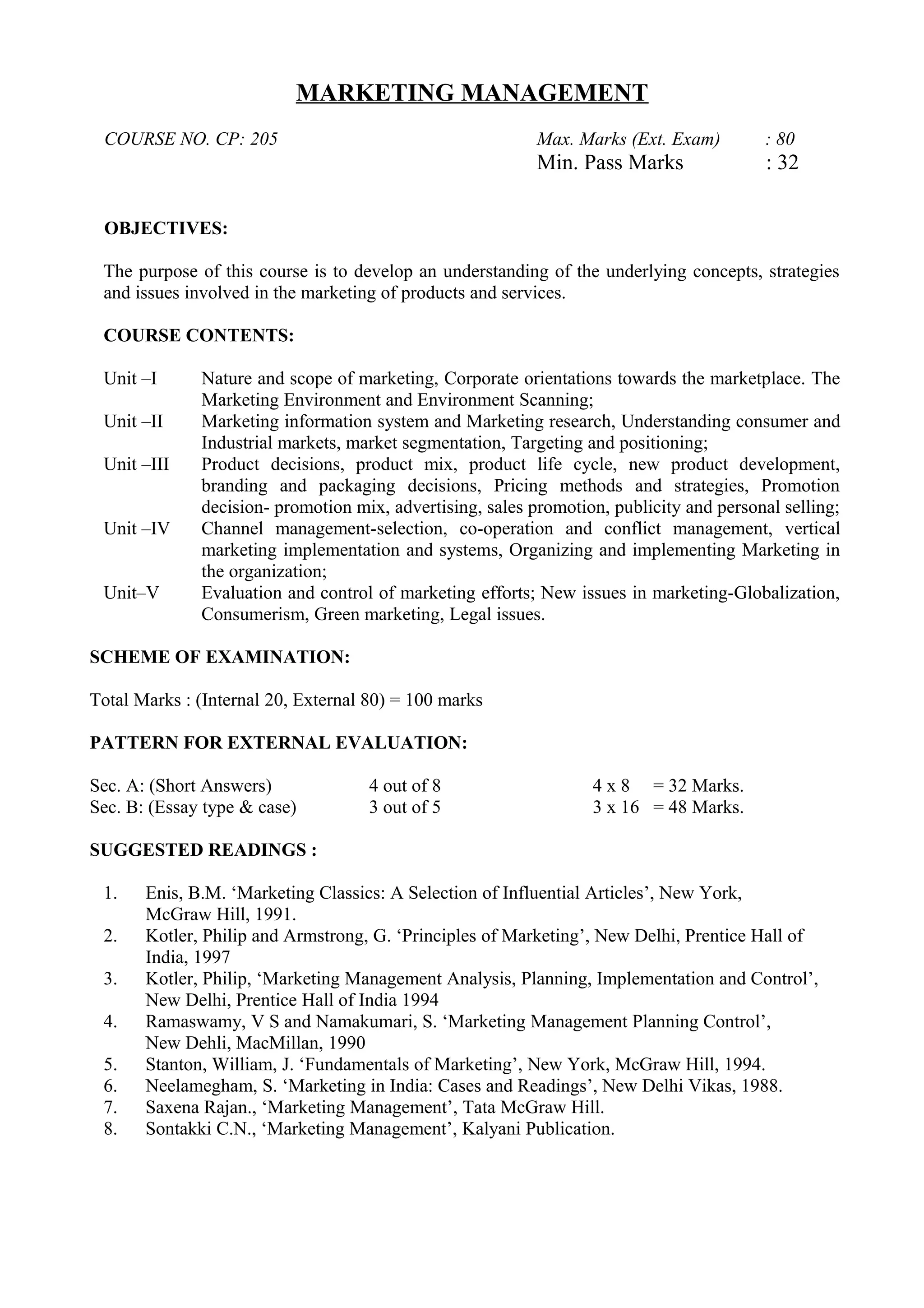 B.U.BHOPAL-MBA SYLLABUS | DOC
