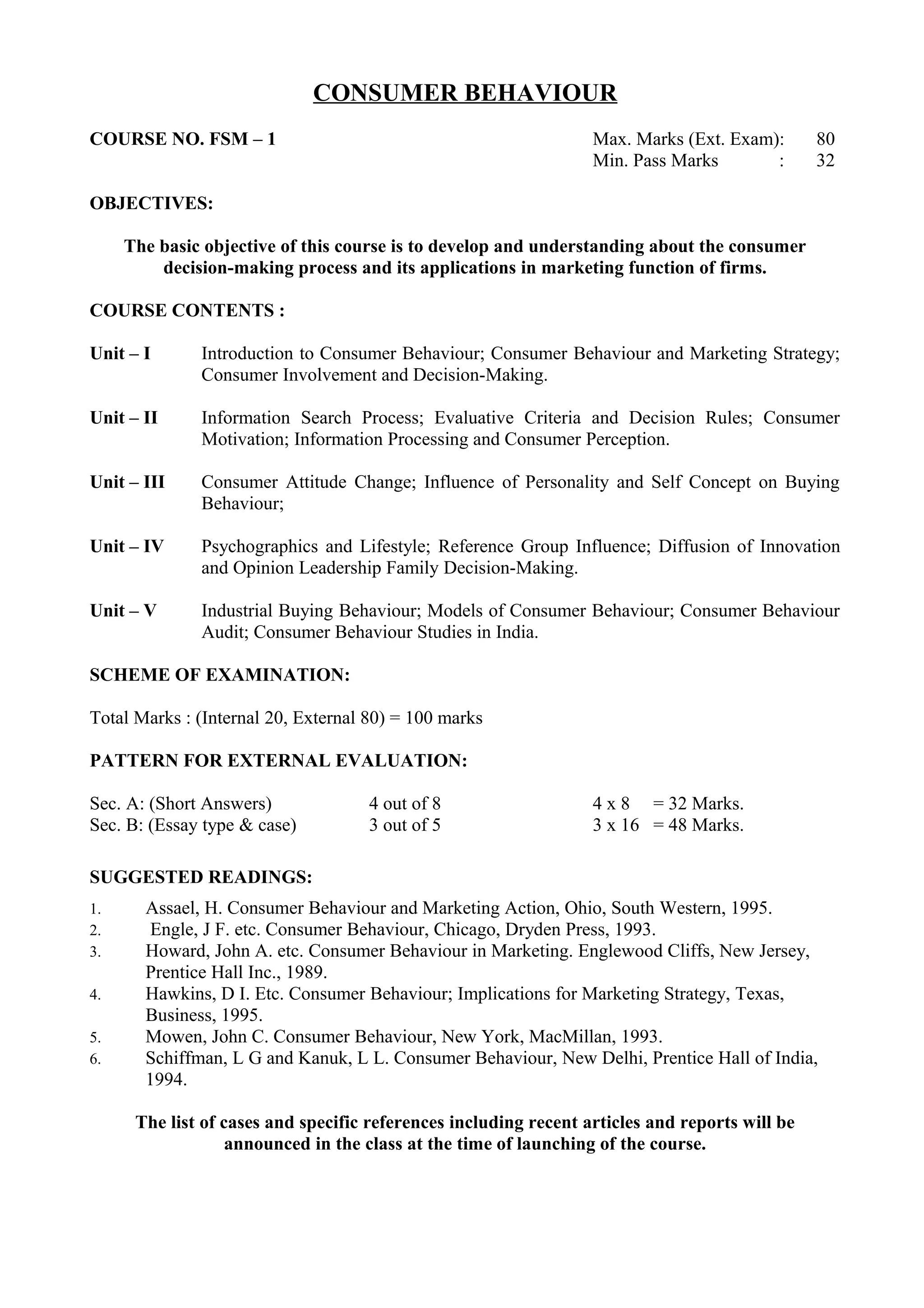 B.U.BHOPAL-MBA SYLLABUS | DOC