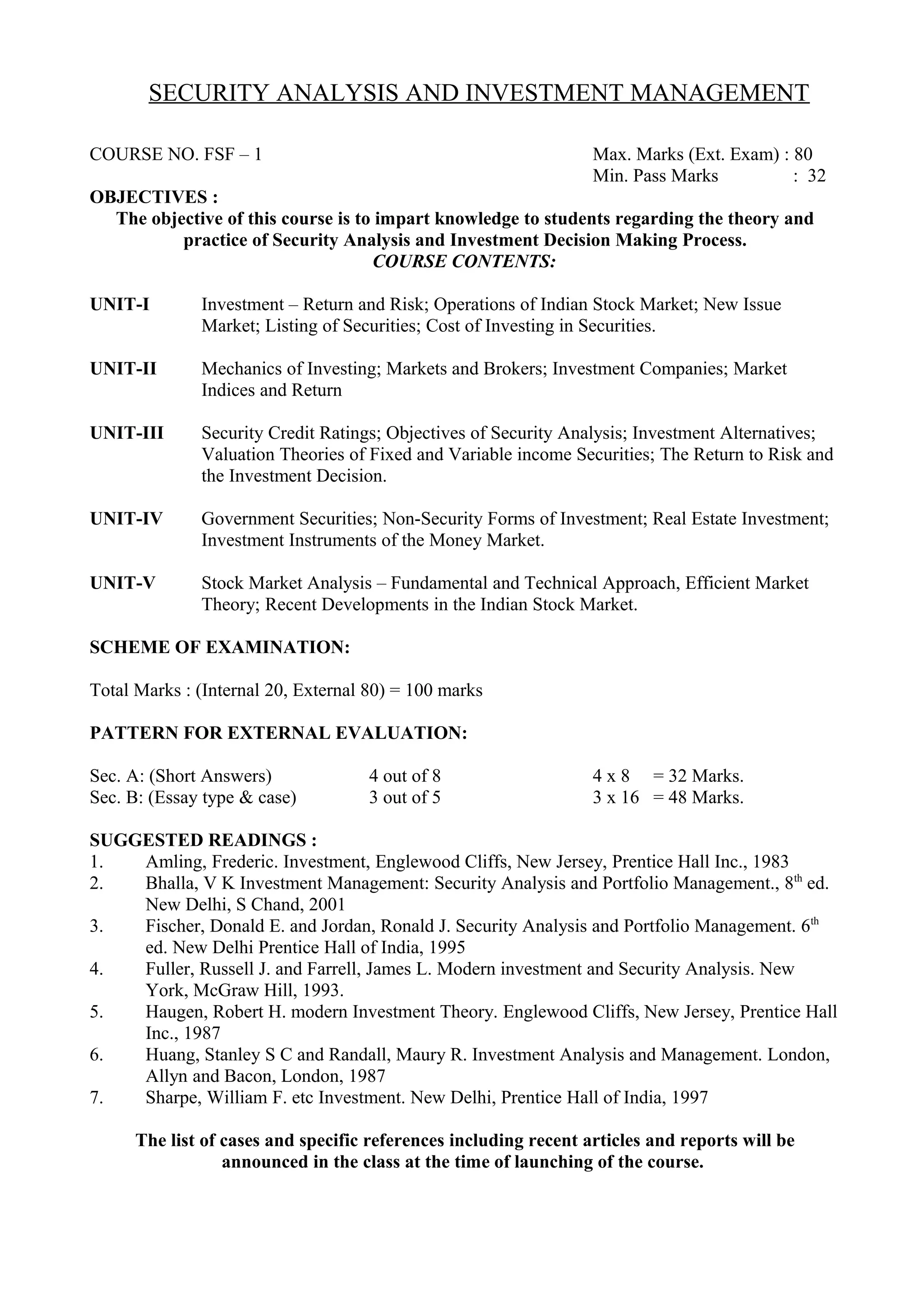 B.U.BHOPAL-MBA SYLLABUS | DOC