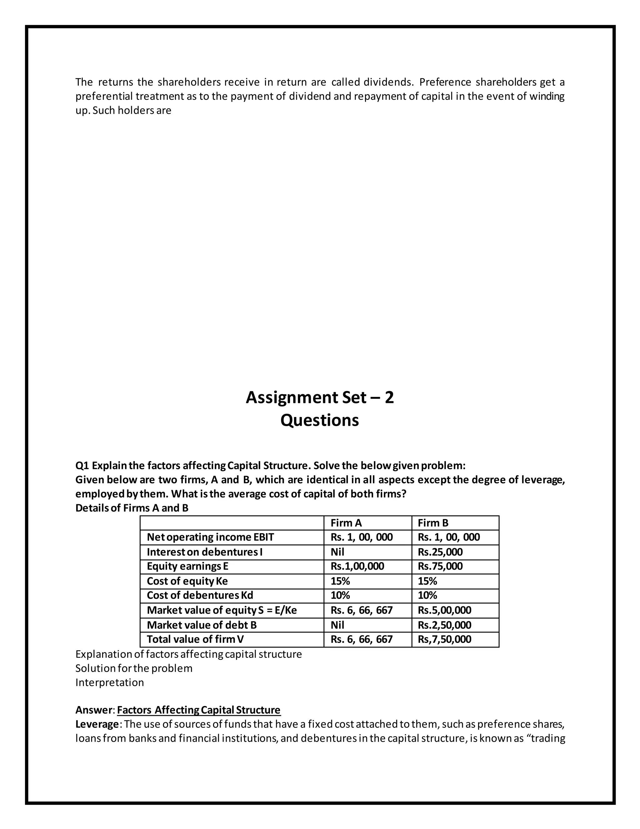 Mba202 – financial managemen | DOCX