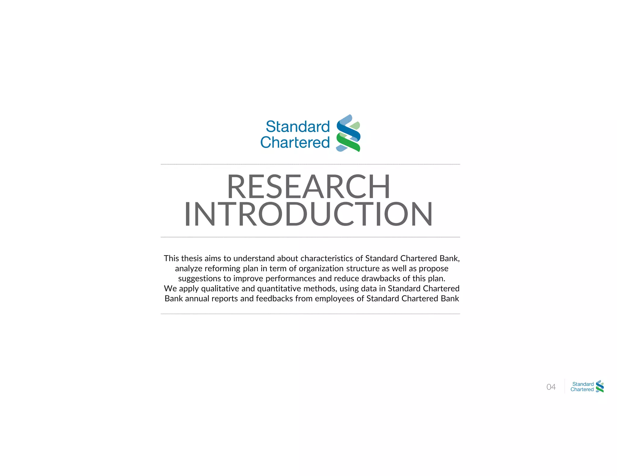 Reserves Strategic plan - Standard Chartered Bank Case | PPT