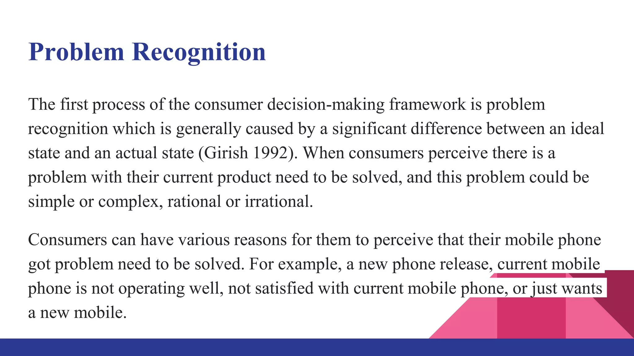 Product Purchase and 5 Step Consumer Decision Making Process. | PPTX