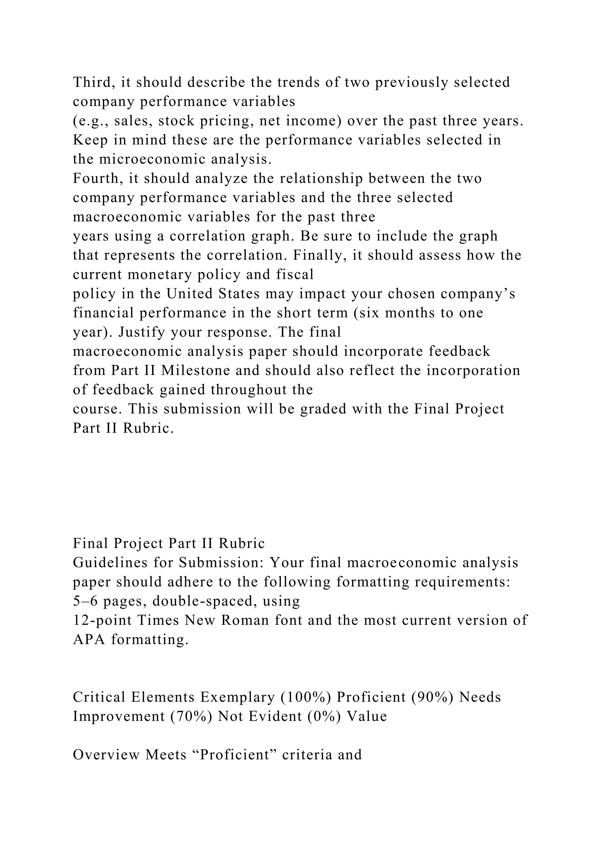 MBA 502 Final Project Part II Guidelines and Rubric O.docx